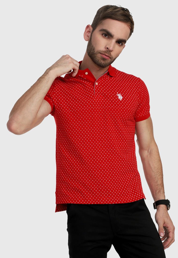 Polo Rojo-Blanco Us Polo Assn - Compra Ahora | Dafiti Colombia