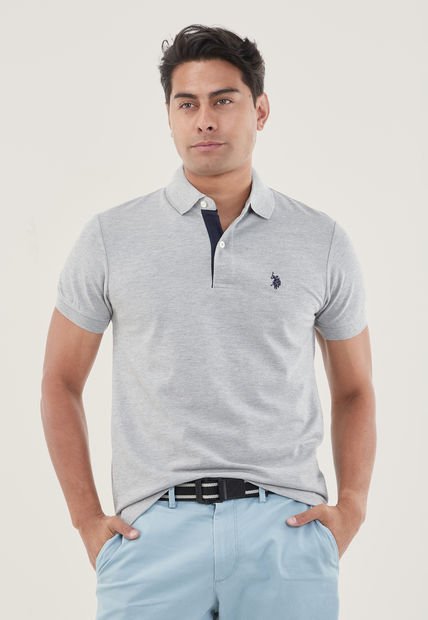 Polo Gris-Azul Us Polo Assn - Compra Ahora | Dafiti Colombia