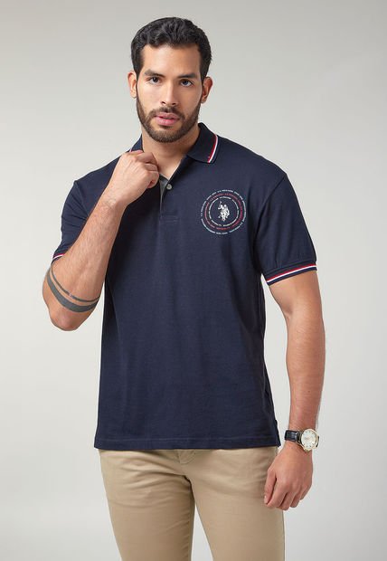 Polo Negro-Azul-Rojo Us Polo Assn - Compra Ahora | Dafiti Colombia