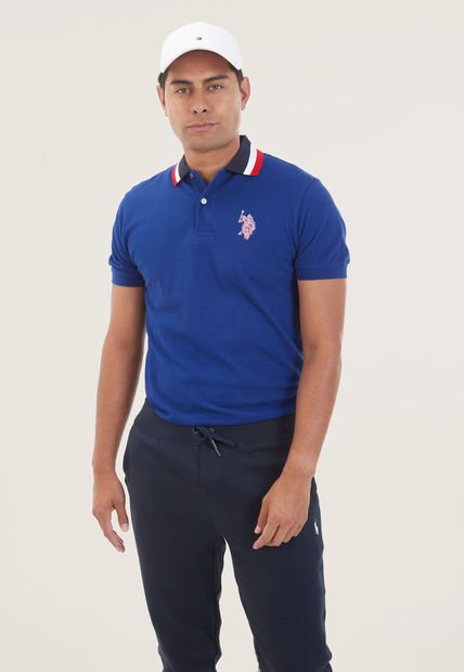 Polo Azul-Blanco-Rojo Us Polo Assn - Compra Ahora | Dafiti Colombia